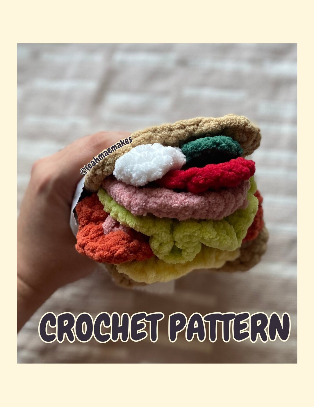 Deluxe Sandwich Set Crochet Pattern | Sandwich Play Food Pattern ...