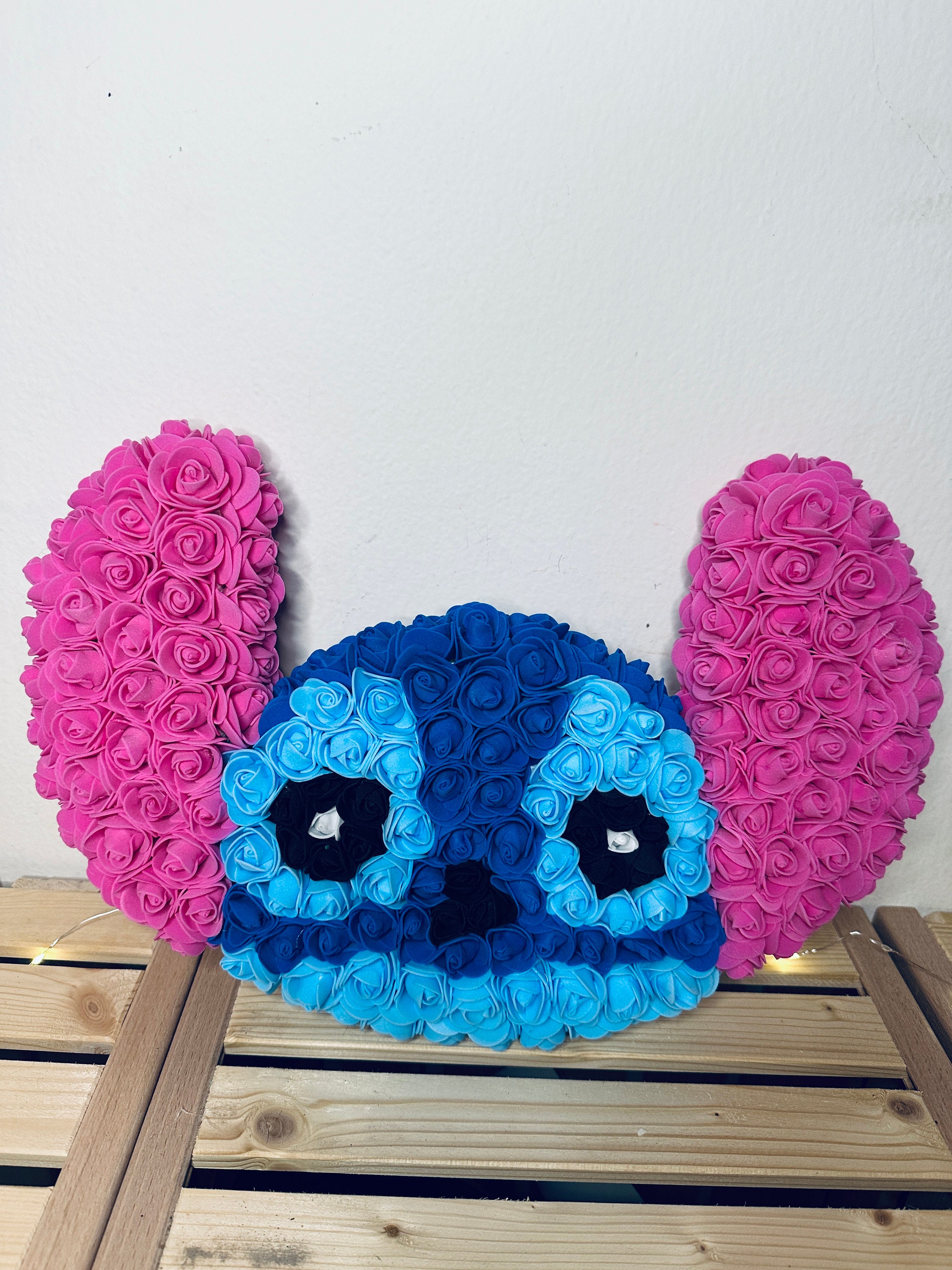 Stitch Rose Flowers Creation,ohana Gift,birthday Gift / Unique Handmade ...
