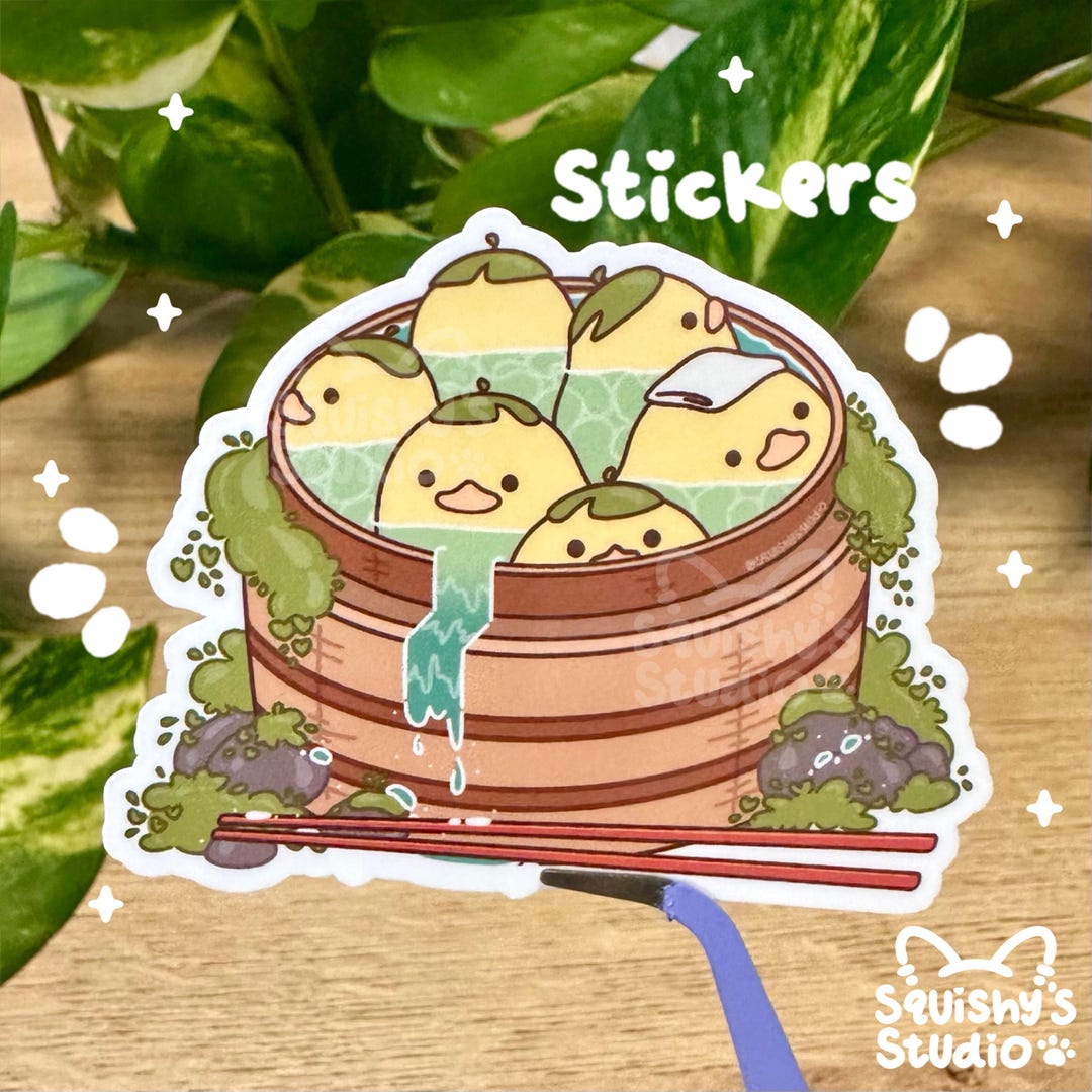 Spirited Ducks Otori Sama Bath Dim Sum Sticker | Anime Duck Dim Sum ...