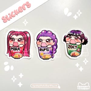 KPOP Idol RUMI in Ramen Cup Sticker | KDH Sticker | Funny Kawaii Cute ...