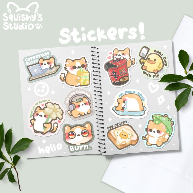 No More Brain Cells... Sticker Corgi Dog Stickers Funny Stickers Kawaii ...