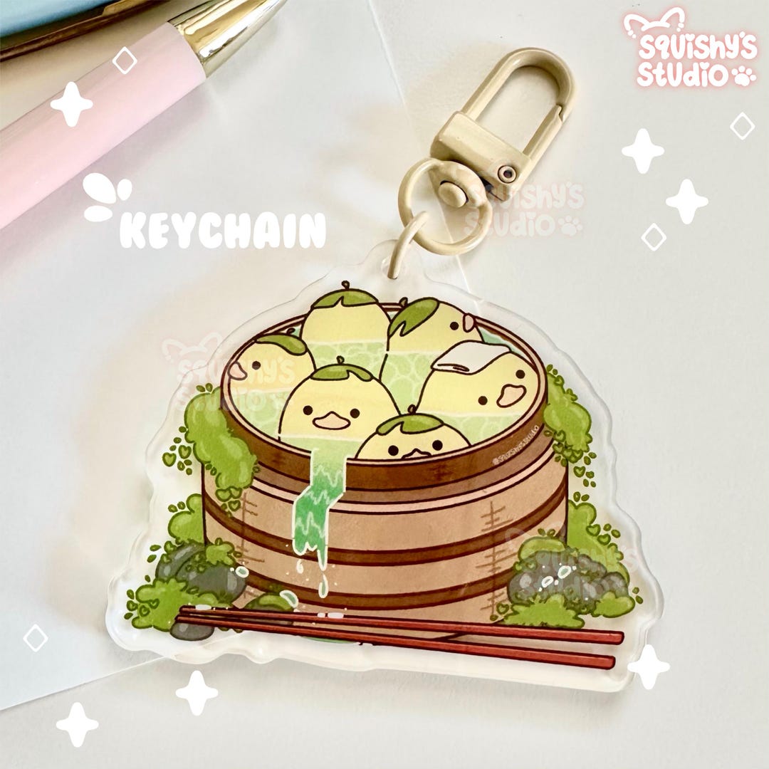 Otori-sama in Dim Sum Hot Tub Bath Keychain | Double Sided Acrylic ...