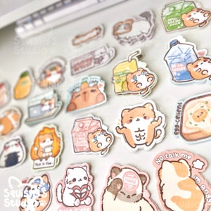 Buff Swol Muscular Cat/dog Sticker | Workout Gym Muscle Buff Abs Animal ...