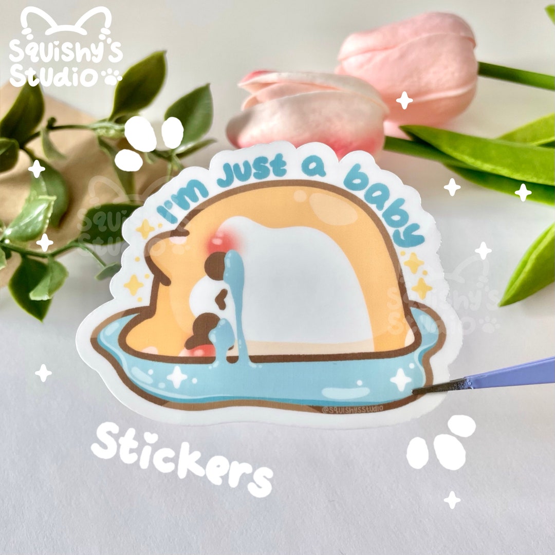 I'm Just A Baby Corgi Crying Sticker | Corgi Dog Stickers | Funny ...