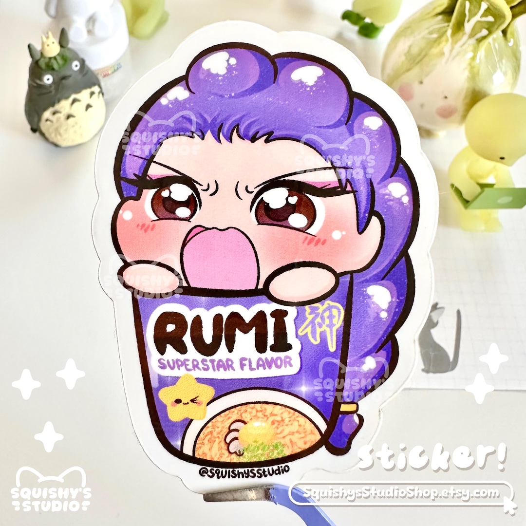 KPOP Idol RUMI in Ramen Cup Sticker | KDH Sticker | Funny Kawaii Cute ...