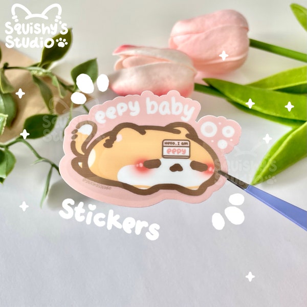 Sleepy Corgi Stickers - Etsy