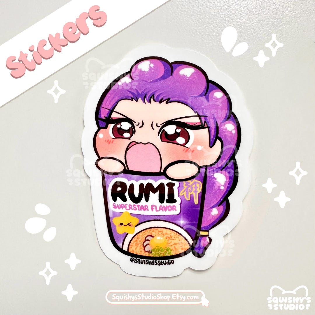 KPOP Idol RUMI in Ramen Cup Sticker | KDH Sticker | Funny Kawaii Cute ...