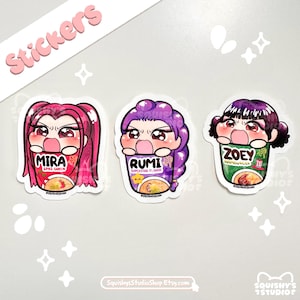 KPOP Idol ZOEY in Ramen Cup Sticker | KDH Sticker | Funny Kawaii Cute ...