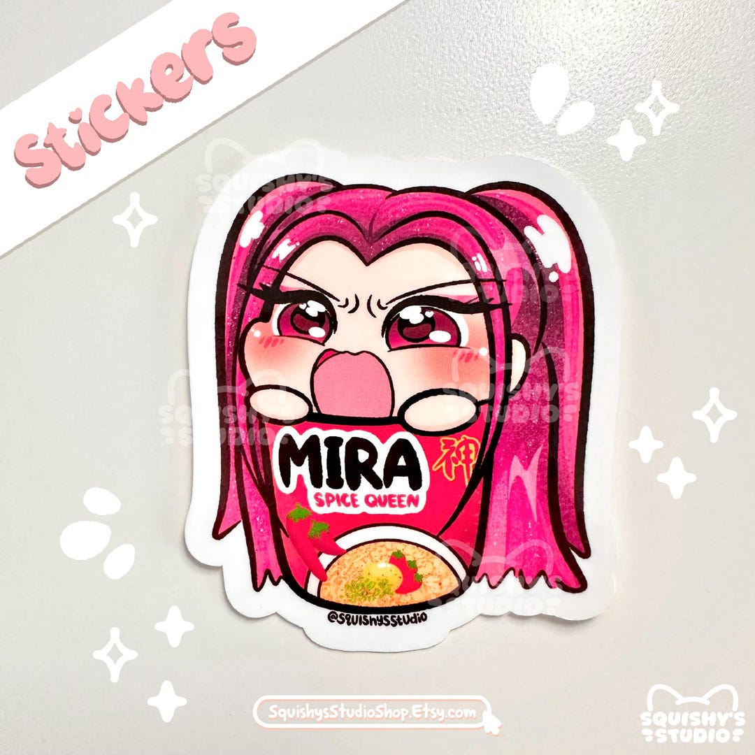KPOP Idol MIRA in Ramen Cup Sticker | KDH Sticker | Funny Kawaii Cute ...