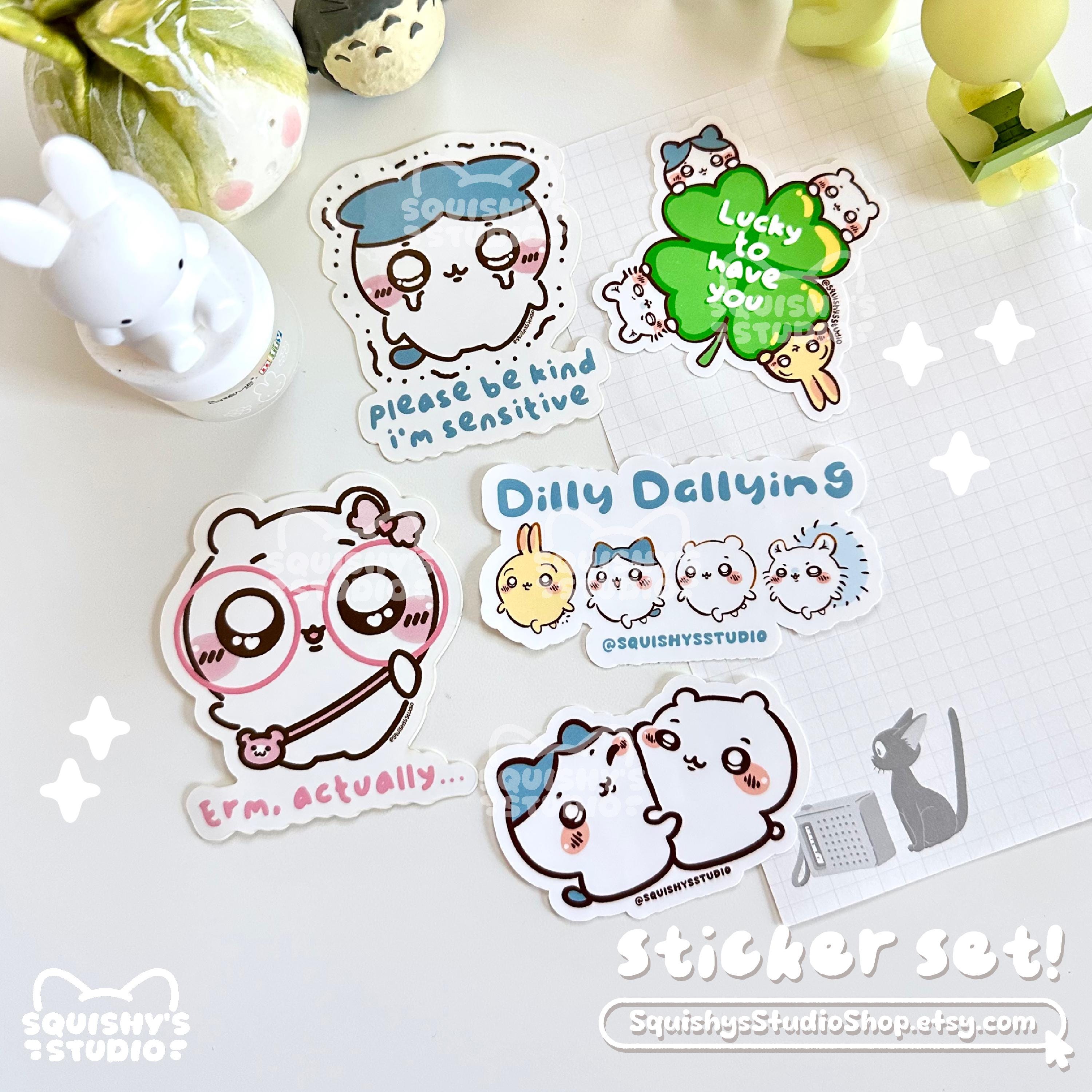 Chiikawa Characters Hachiware, Usagi, Momonga, Chiikawa Sticker Set | 5 ...