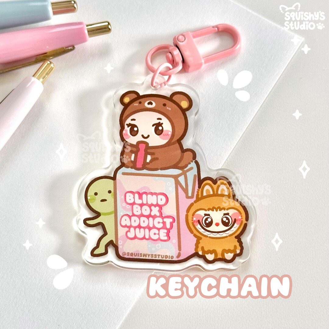 Blind Box Addict Juice Sonny Angel, Smiski, Labubu Keychain | Double ...