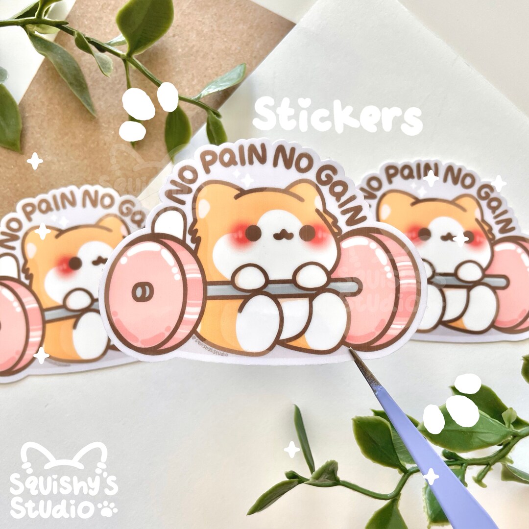 No Pain No Gain Corgi Work Out Sticker Corgi Dog Gym Stickers Funny ... No Pain No Gain Corgi Work Out Sticker Corgi Dog Gym Stickers Funny ...