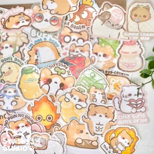 Flower for My Pookie Sticker Corgi Pookie Flower Stickers Funny Kawaii ...