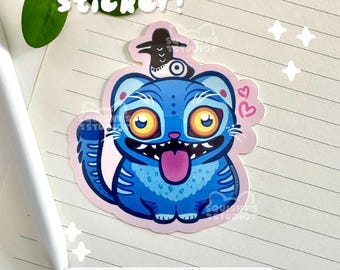 KDH Glitter Sticker Derpy Tiger - Etsy