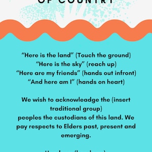 Acknowledgement of Country - Early Years - Etsy