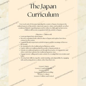 Japan Unit Plan, Asia Lesson Plan, Japan Curriculum, Homeschool Unit ...