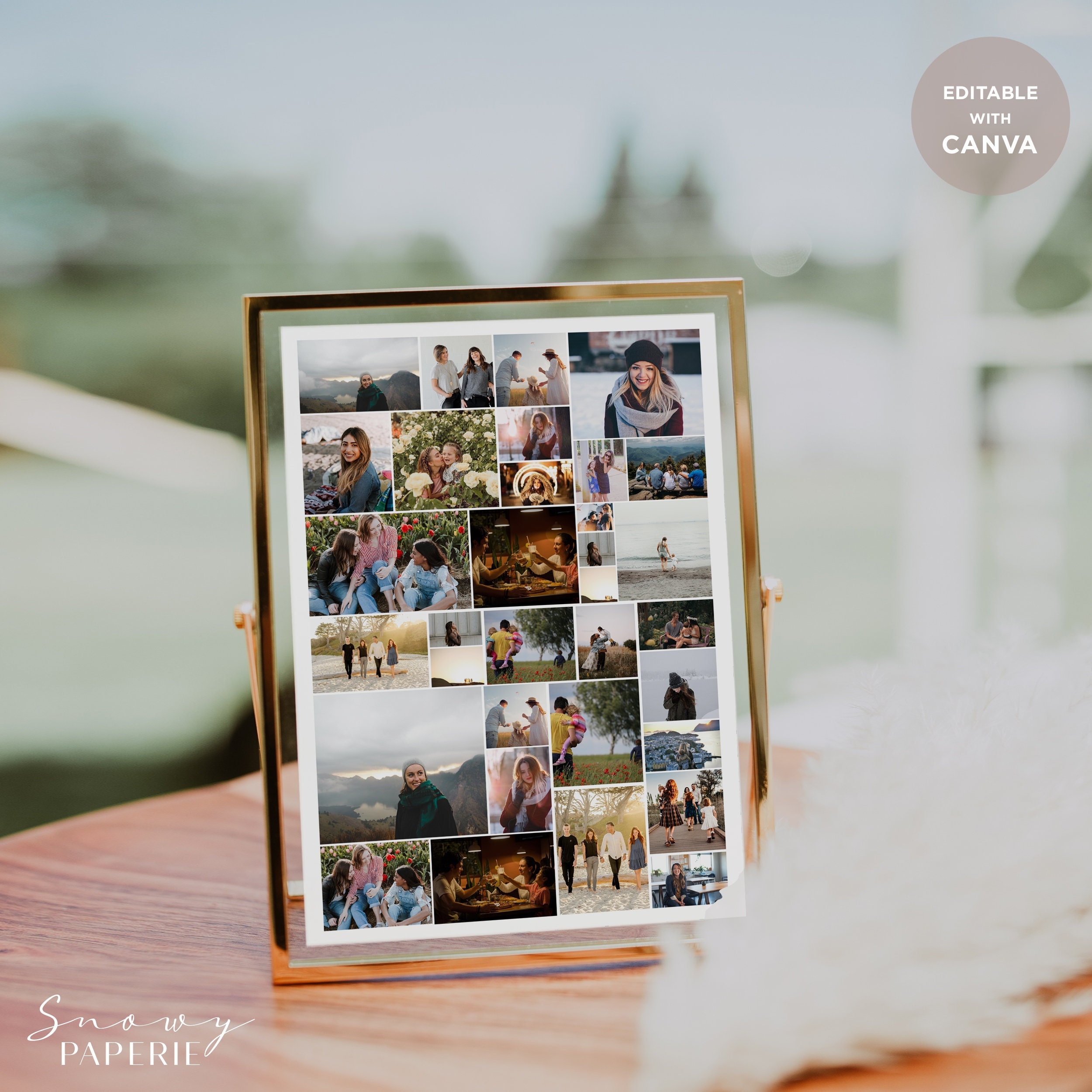 Canva Funeral Collage Sign Template Collage Table Poster Collage Sign ...