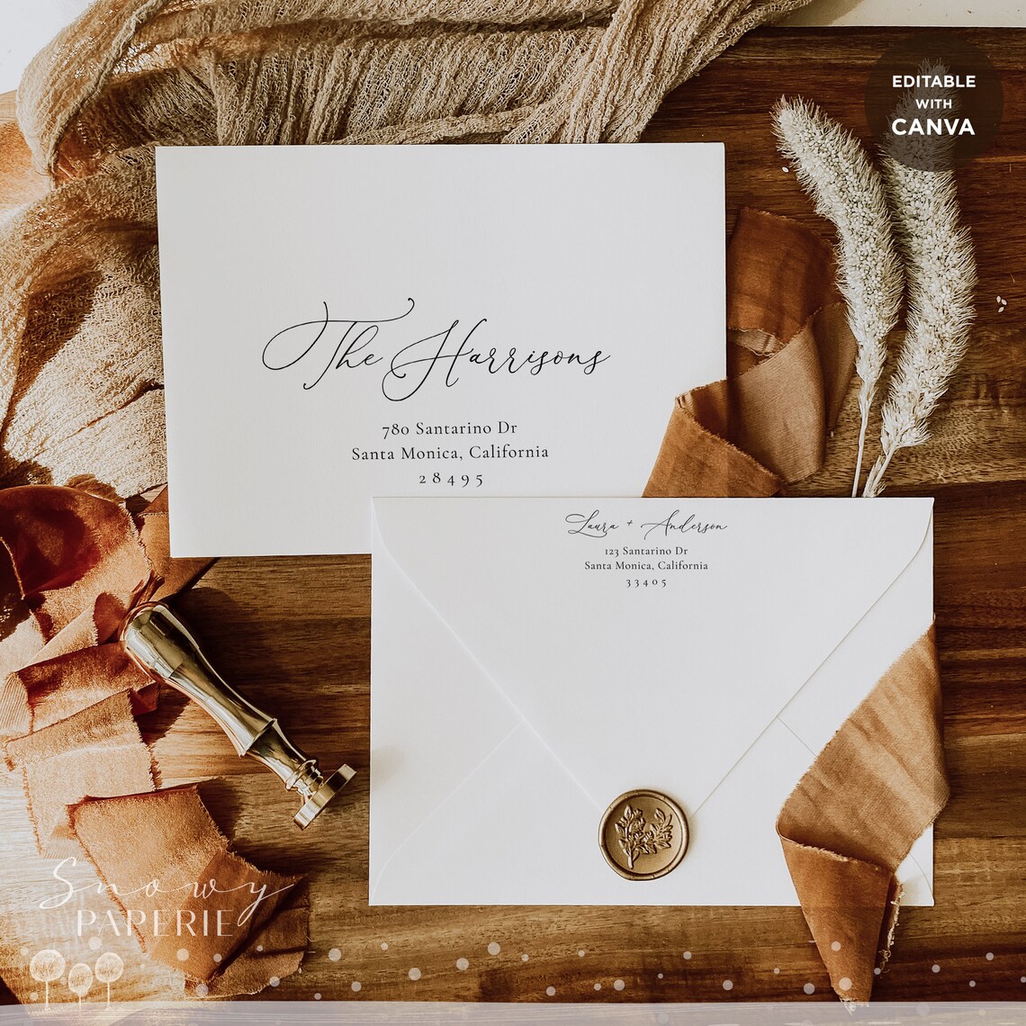 CANVA Simple Envelope Template A7 Envelope A1 Envelope 5x7 Envelope ...