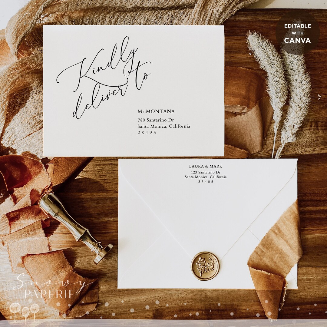 CANVA Envelope Template A7 Envelope A1 Envelope 5x7 Envelope Template ...