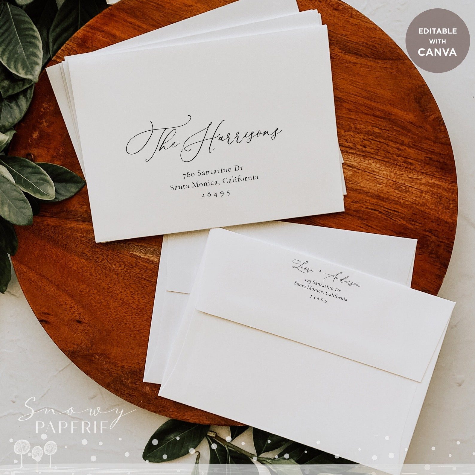 CANVA Simple Envelope Template A7 Envelope A1 Envelope 5x7 Envelope ...