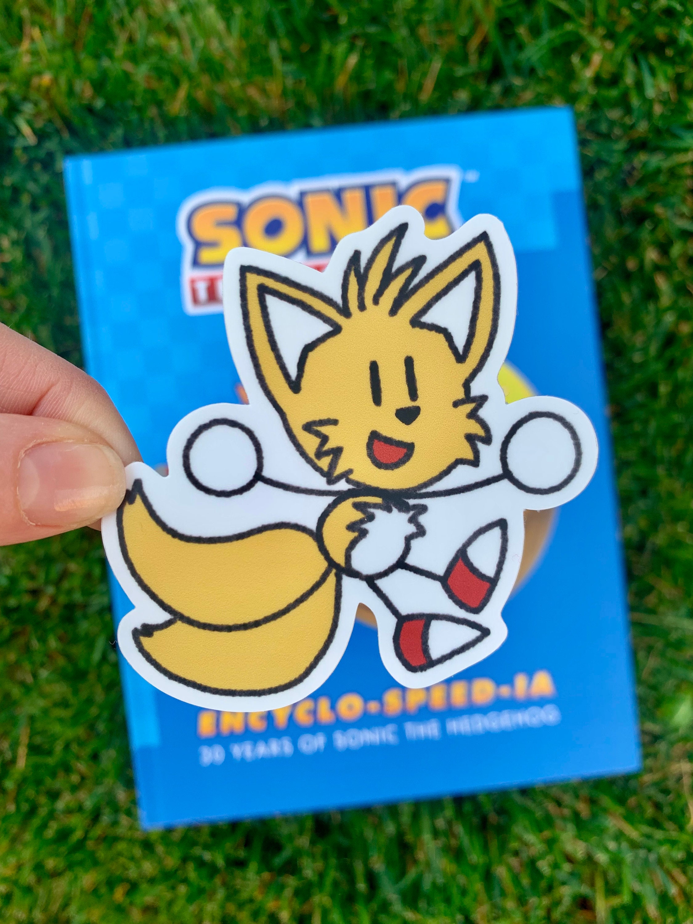 Tails the Fox Sticker: Sonic the Hedgehog Hand-drawn Vinyl Decal - Etsy