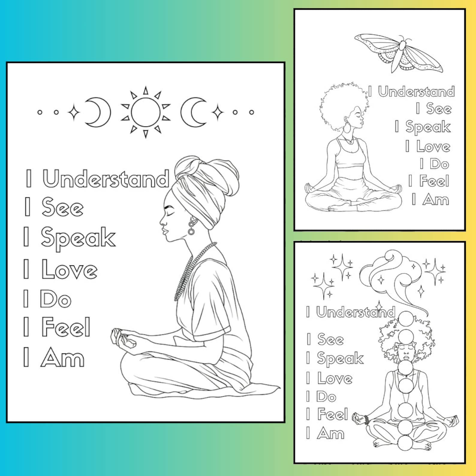Chakra Coloring Book Pages, Learn About Chakras, 33 Digital Coloring ...