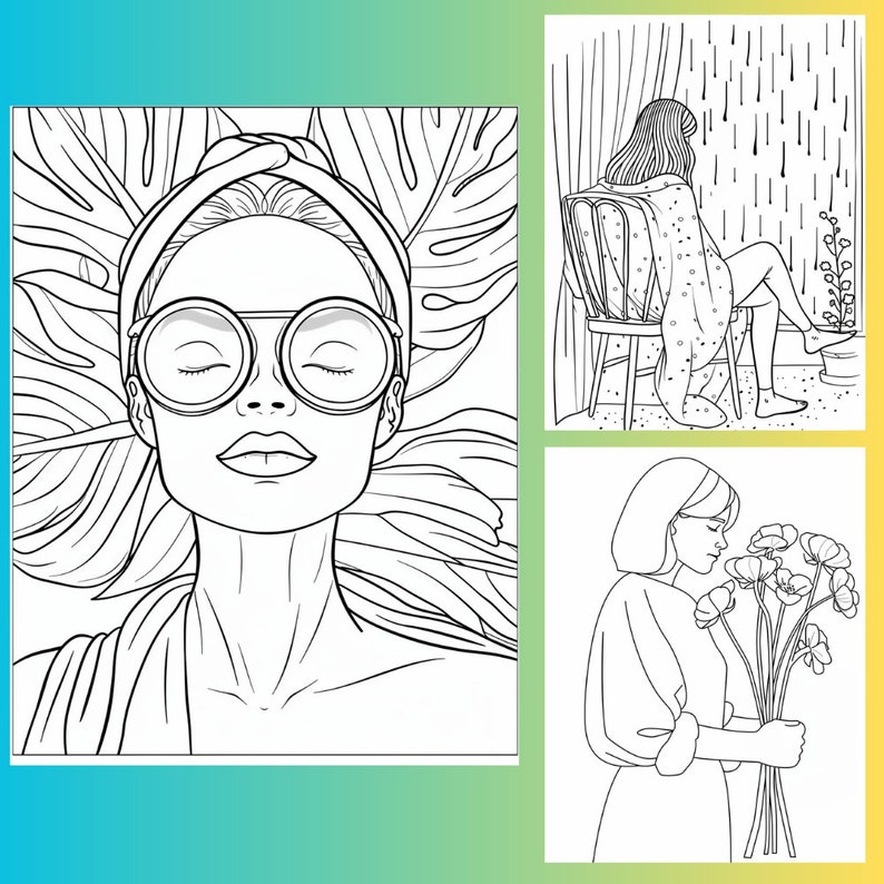 Coloring Book Pages Healing Journey, 44 Digital Coloring Pages, Adults ...