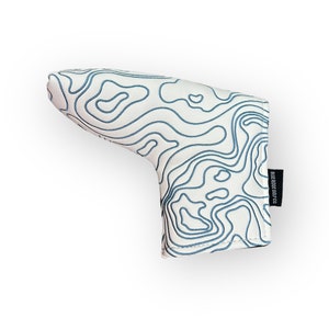 Embroidered Topographic Golf Club Headcover Set: Pure White Vegan ...