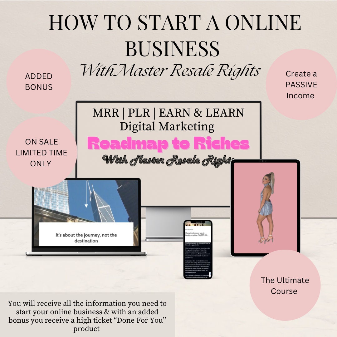 Roadmap to Riches MRR Complete Business Course Digital Marketing - Etsy