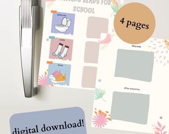 Visual Schedule, Kids Daily Calendar, Kids Visual Schedule, Kids to Do ...