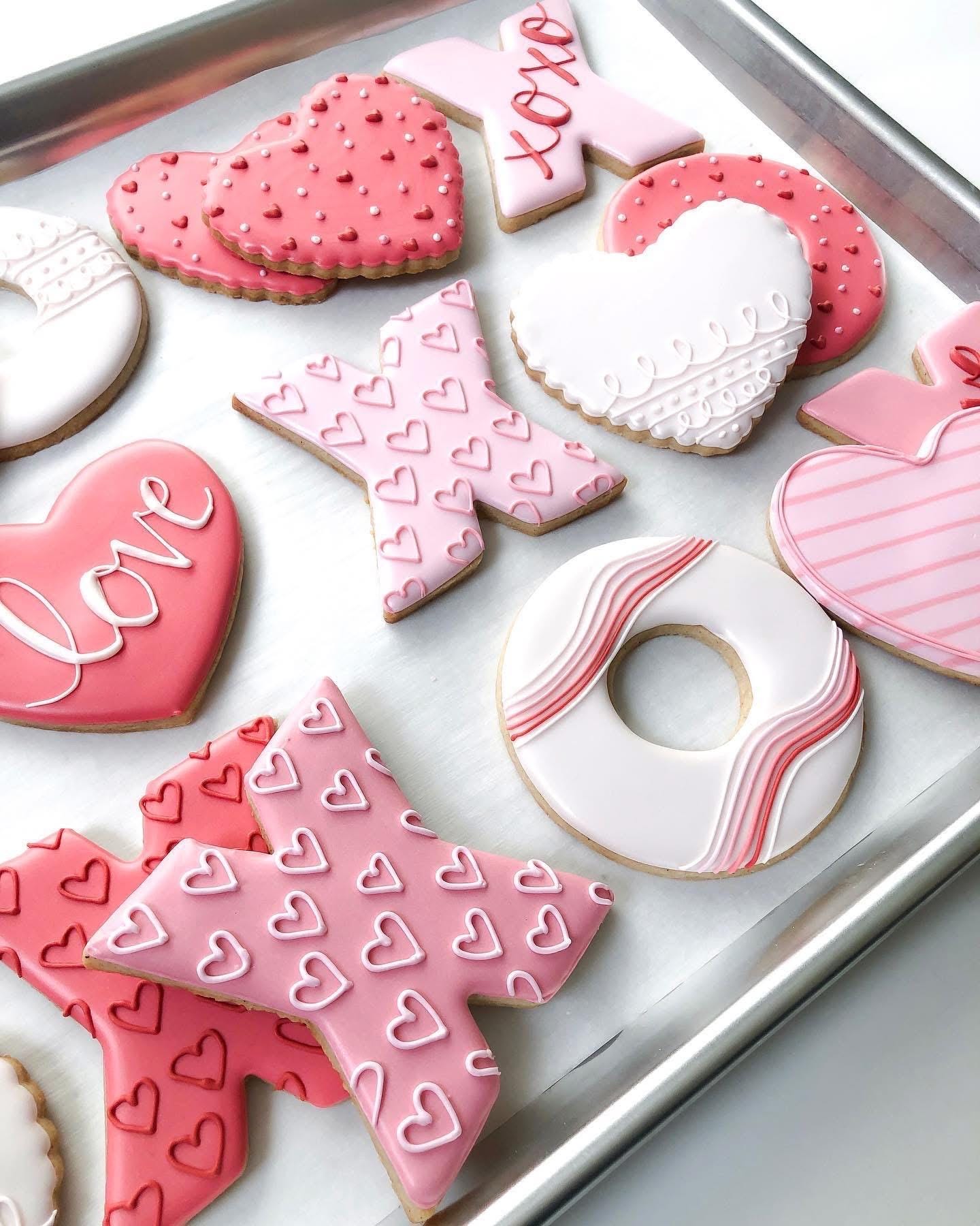 Hand-decorated Cookies, Sugar Cookies, Party Favors, Valentines Day ...