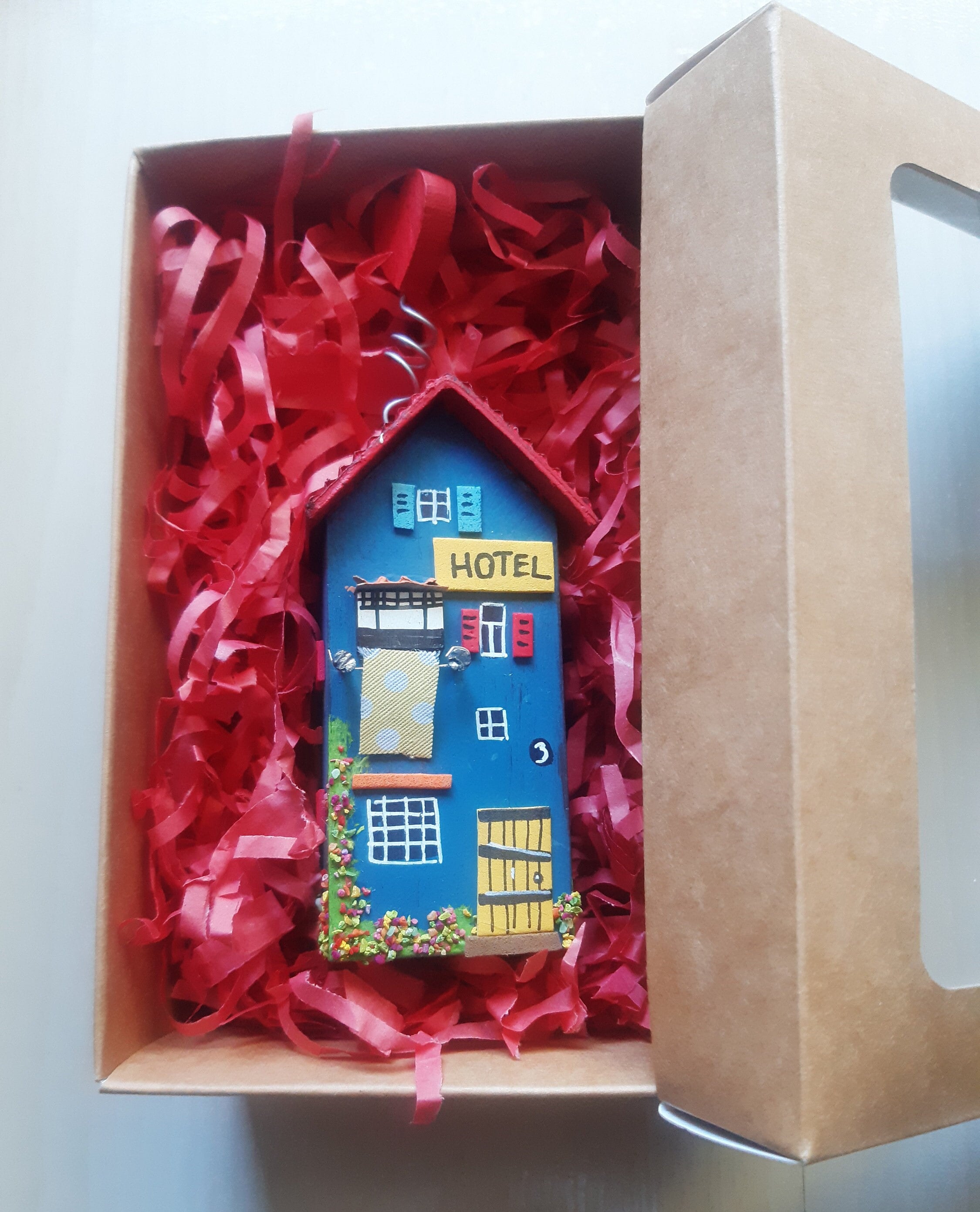 Handcrafted Wooden Miniature Hotel and Lovely Unique Gift,little ...