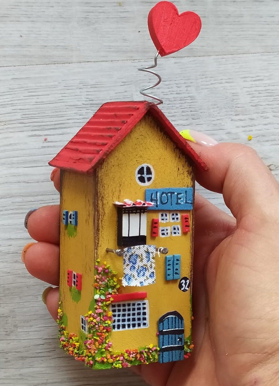 Handcrafted Mini Wooden House I Lovely Minimalist Gift I little ...