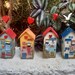 Four Set Wooden House Home Gift, Handcrafted Wooden Miniature House ...