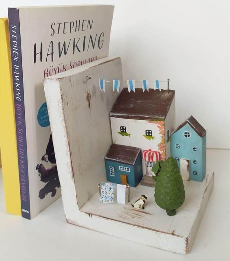 Woodend Unique Handmade Bookend for Book Lovers Reading Gift Book ...