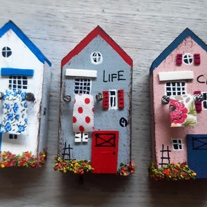 Three Set Creative Magnet, Nature Woodden House Magnets, Mini ...