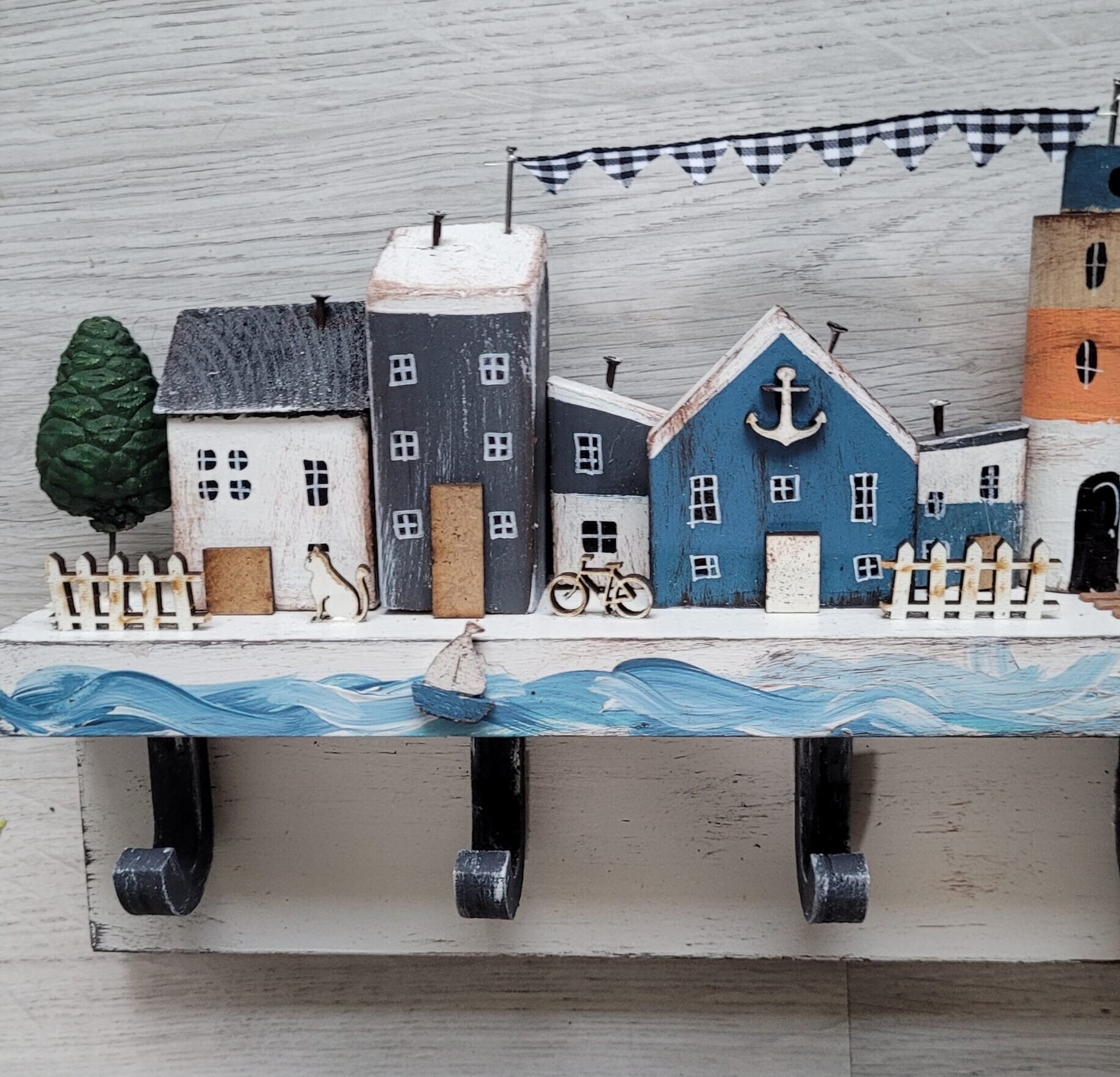 Wooden Key Holder I Decorative Key Rack I Driftwood Cottages Key Hook I ...