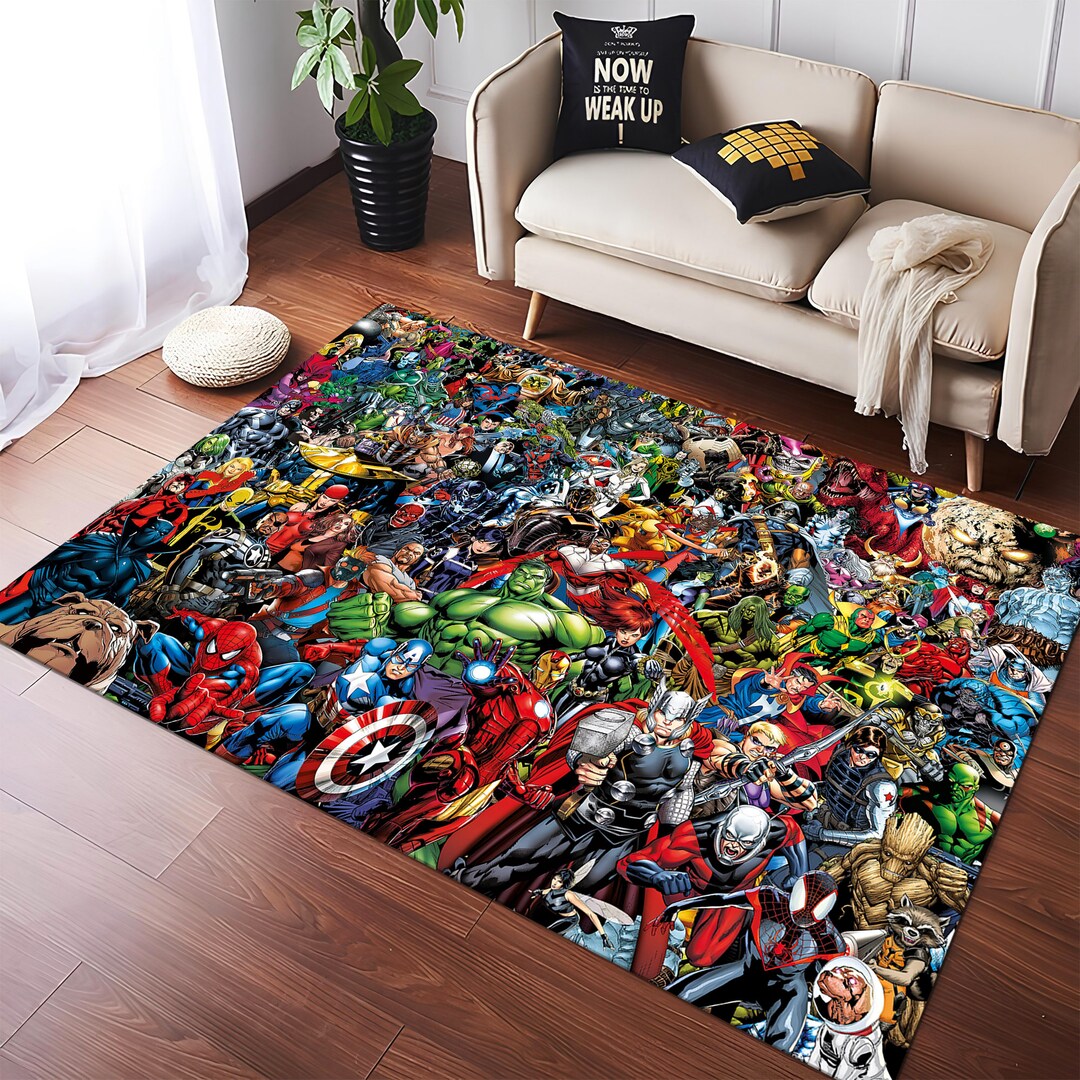 Marvel,marvel Characters Rug,movie Rug,fantastic Rug,movie Decor ...