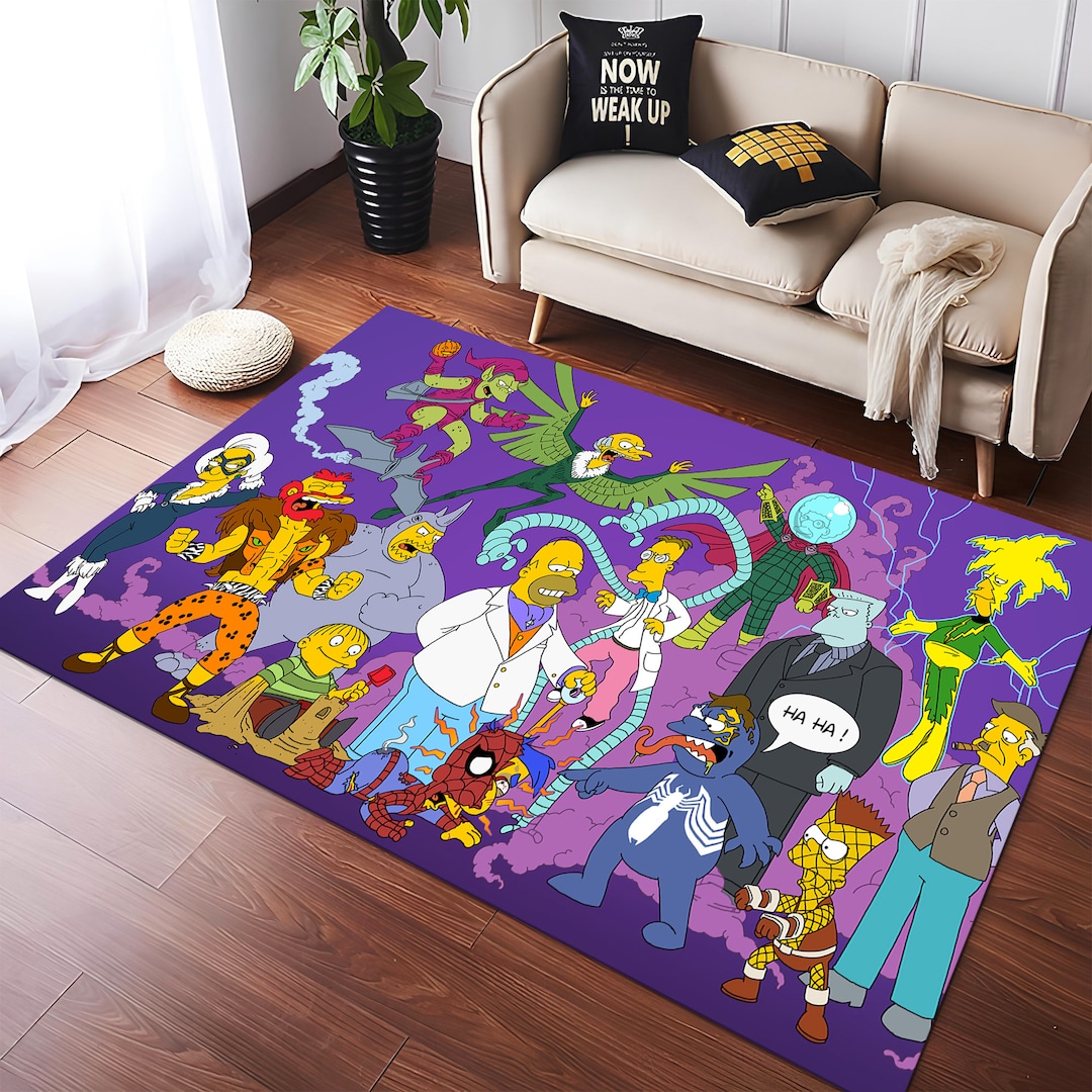 The Simpsons Rug,marvel Rug,funny Rug,colorful Rug,unique Rug Rug ...