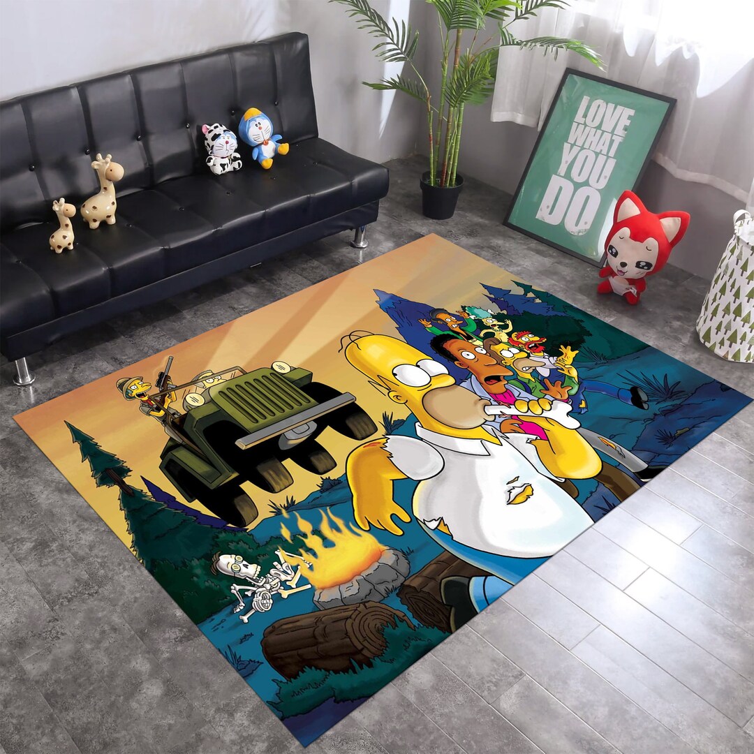 The Simpsons,simpsons Rug,funny Rug,colorful Rug,unique Rug Rug ...