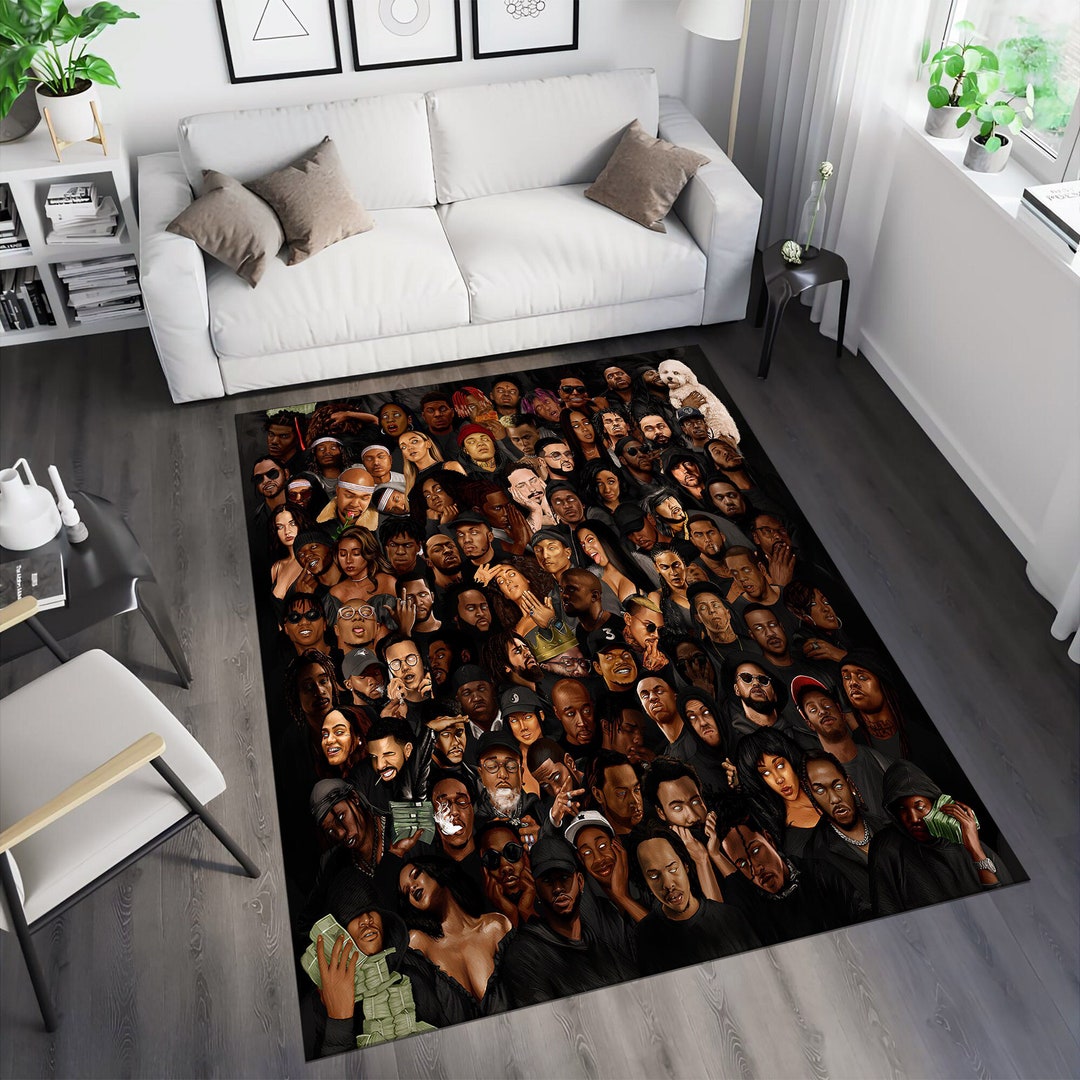 Hiphop Rug,legends Rug,rappers Rug,music Rug,music Decor,music Room Rug ...