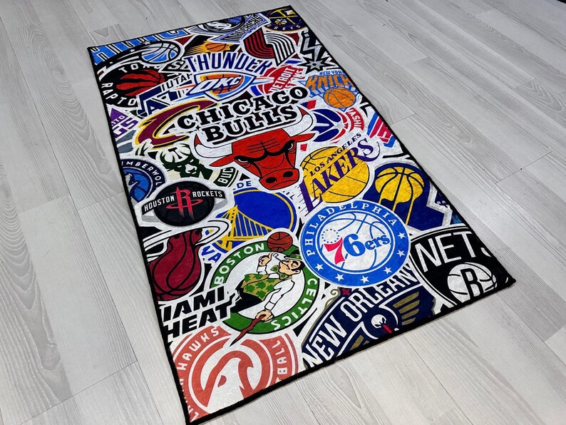 Basketball Rug,nba Team Rug,boys Room Rug,sport Rug,kids Room Rug ...