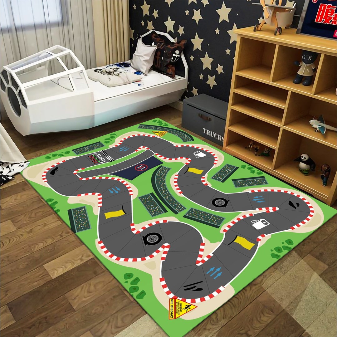 Race Track Rug,race Map Rug,f1 Rug,kids Rug,colorful Rug,game Rug ...