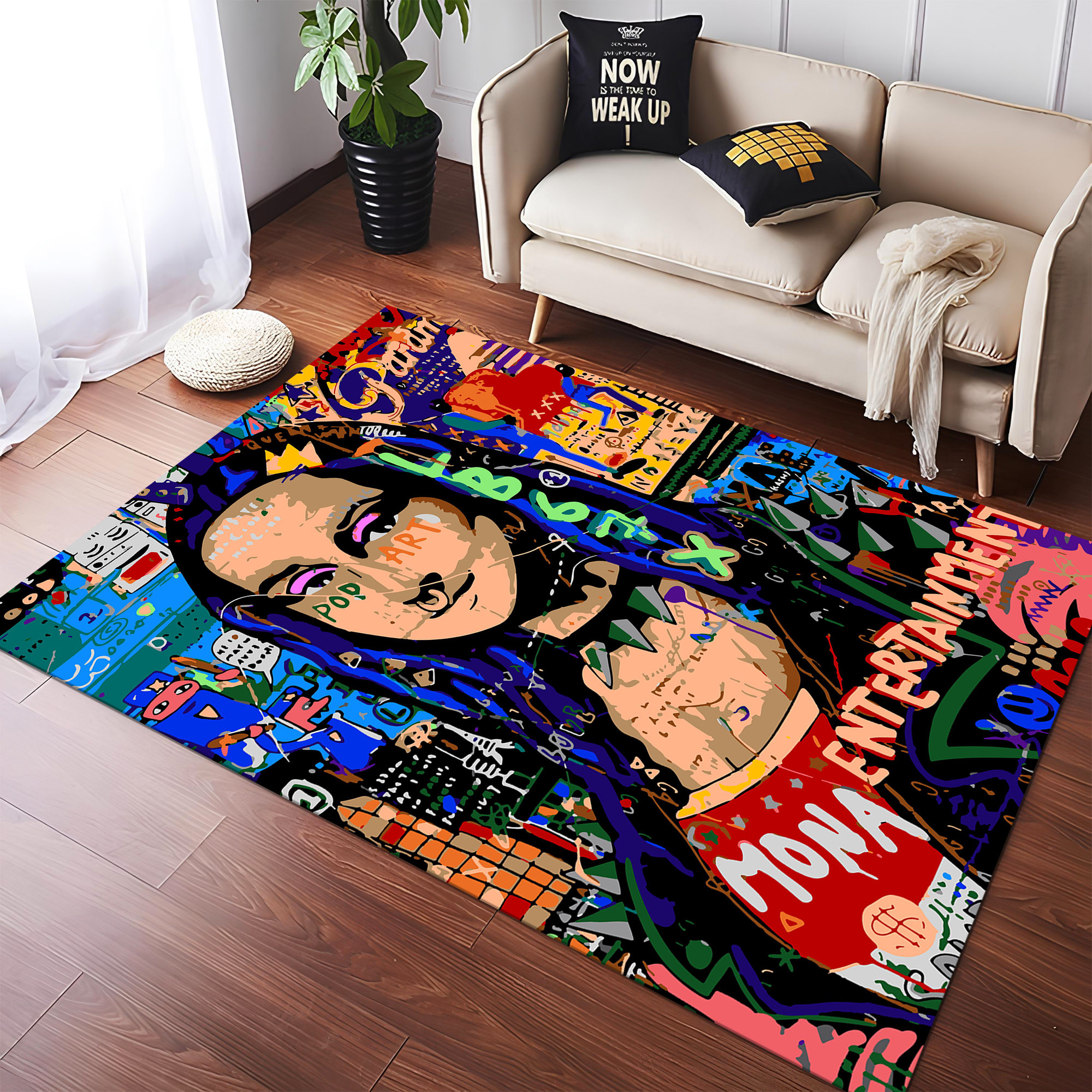 Pop Art Rug,graffiti Rug,colorful Art Rug,women Rug,unique Rug,cool Rug ...