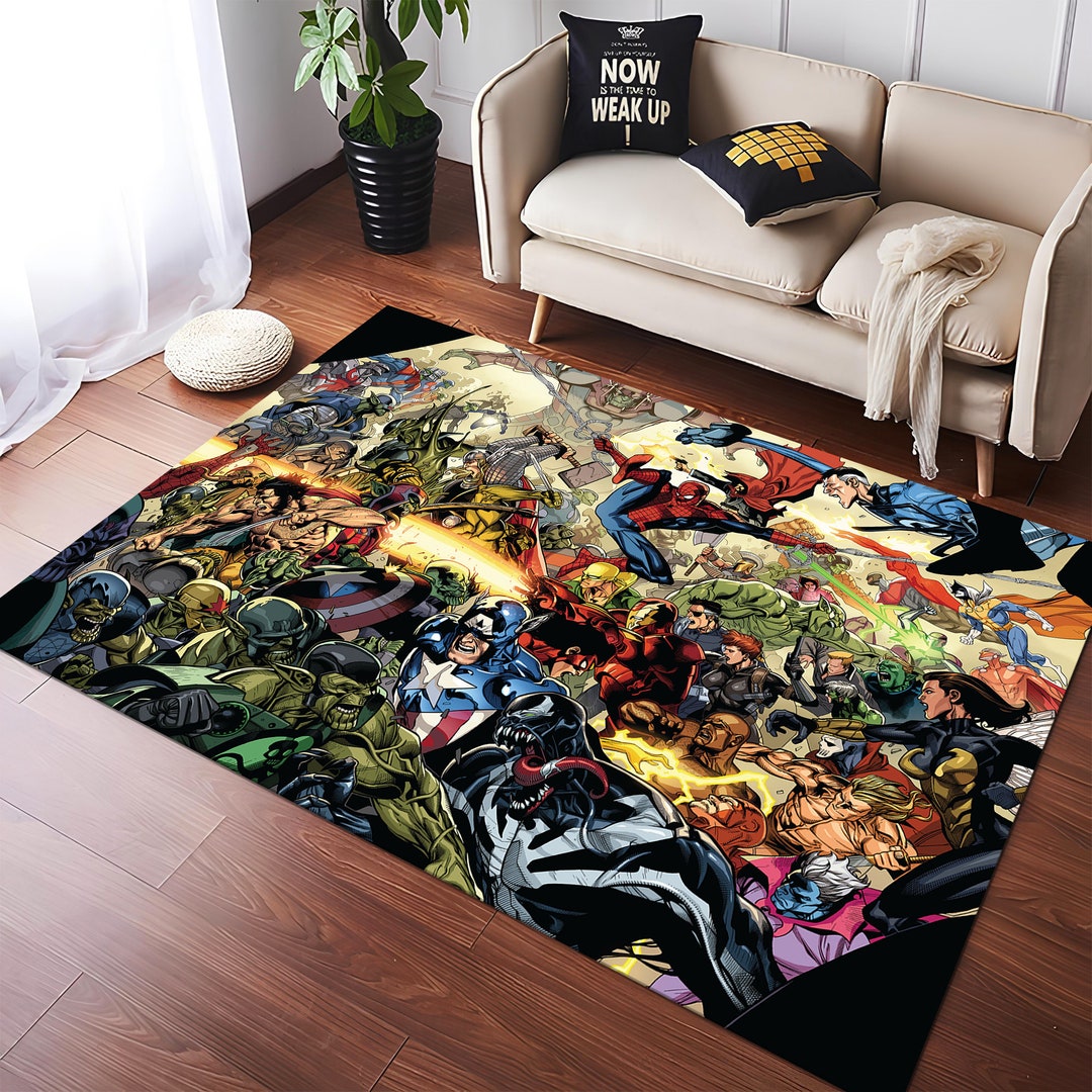 Marvel,marvel Characters Rug,movie Rug,fantastic Rug,movie Decor ...