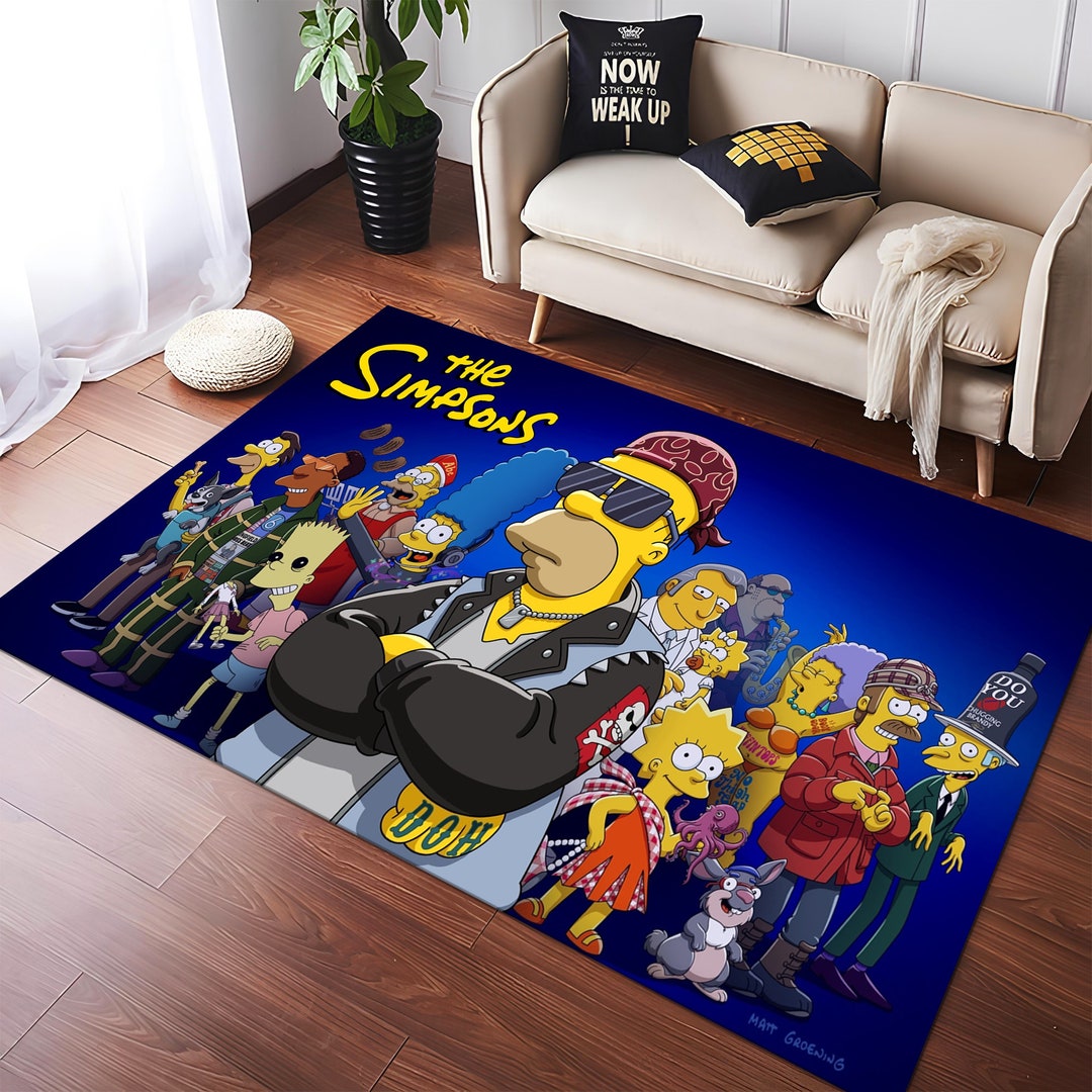 The Simpsons,simpsons Rug,funny Rug,colorful Rug,unique Rug Rug ...