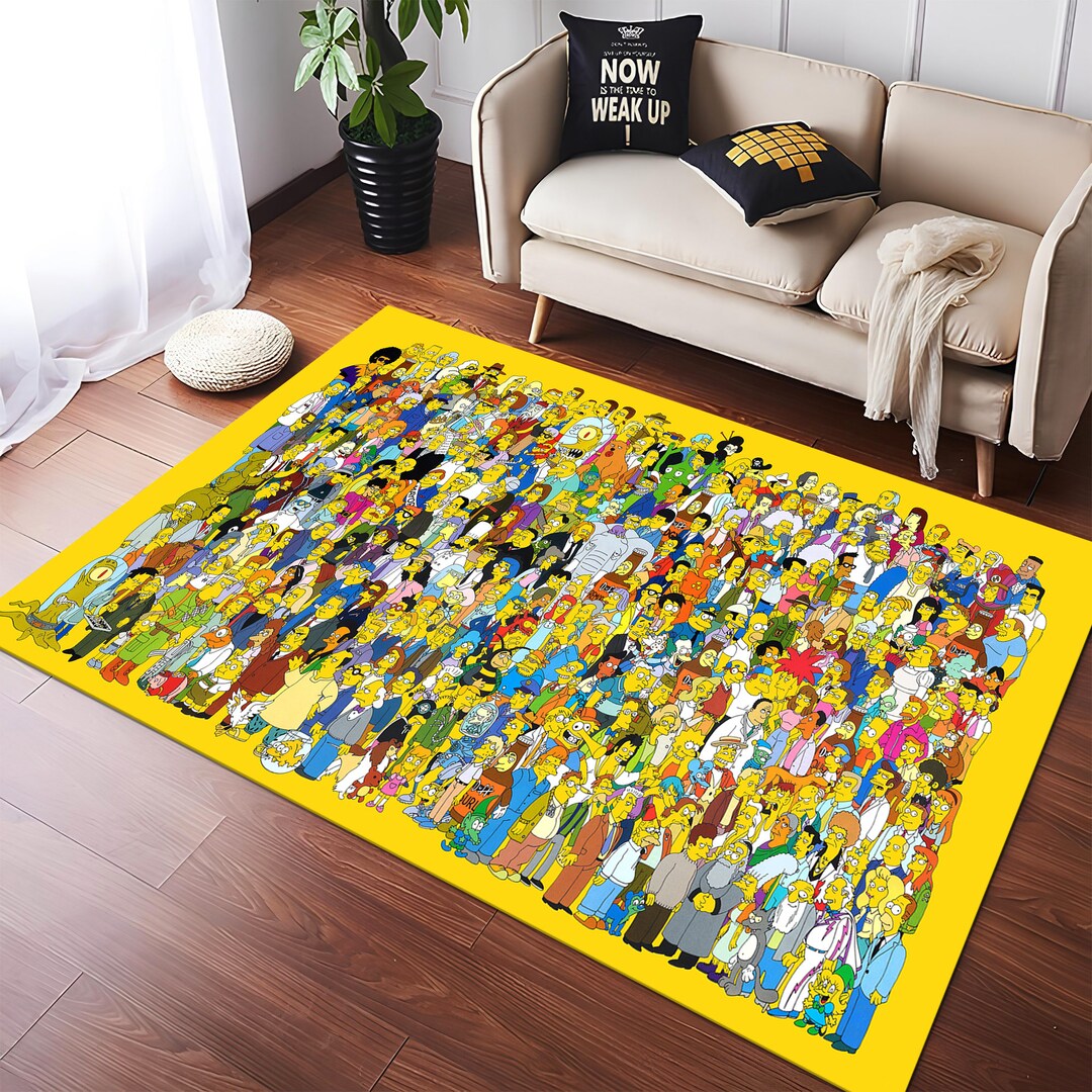 Simpsons Characters Rug,simpsons Rug,colorful Rug,unique Rug,fantastic ...