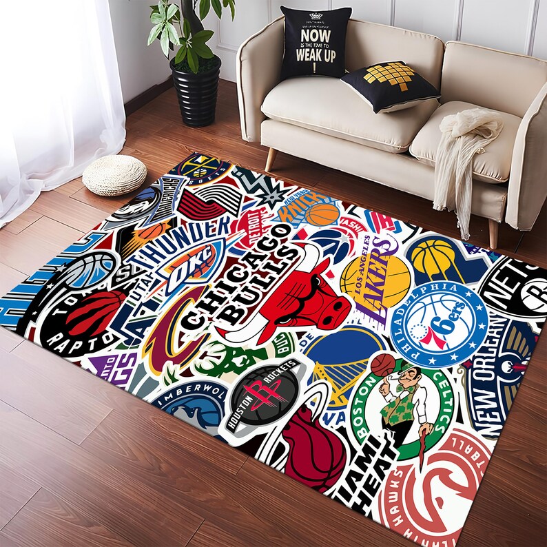 Basketball Rug,nba Team Rug,boys Room Rug,sport Rug,kids Room Rug ...