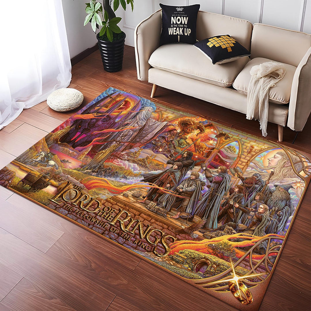 LOTR Rug,movie Rug,rings Rug,colorful Rug,popular Rug,awesome Rug ...