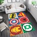 Gamer Rug,gaming Rug,game Rug,geometric Rug,colorful Rug,play Room Rug ...